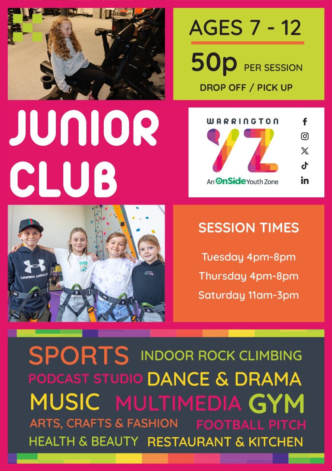 Junior Club - Warrington Youth Zone