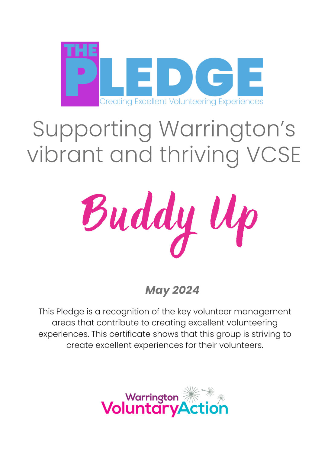 Warrington Youth Zone’s Buddy Up Program Honored with Warrington ...