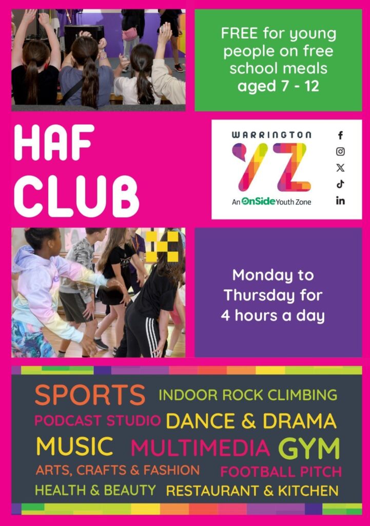 HAF Holiday Club - Warrington Youth Zone